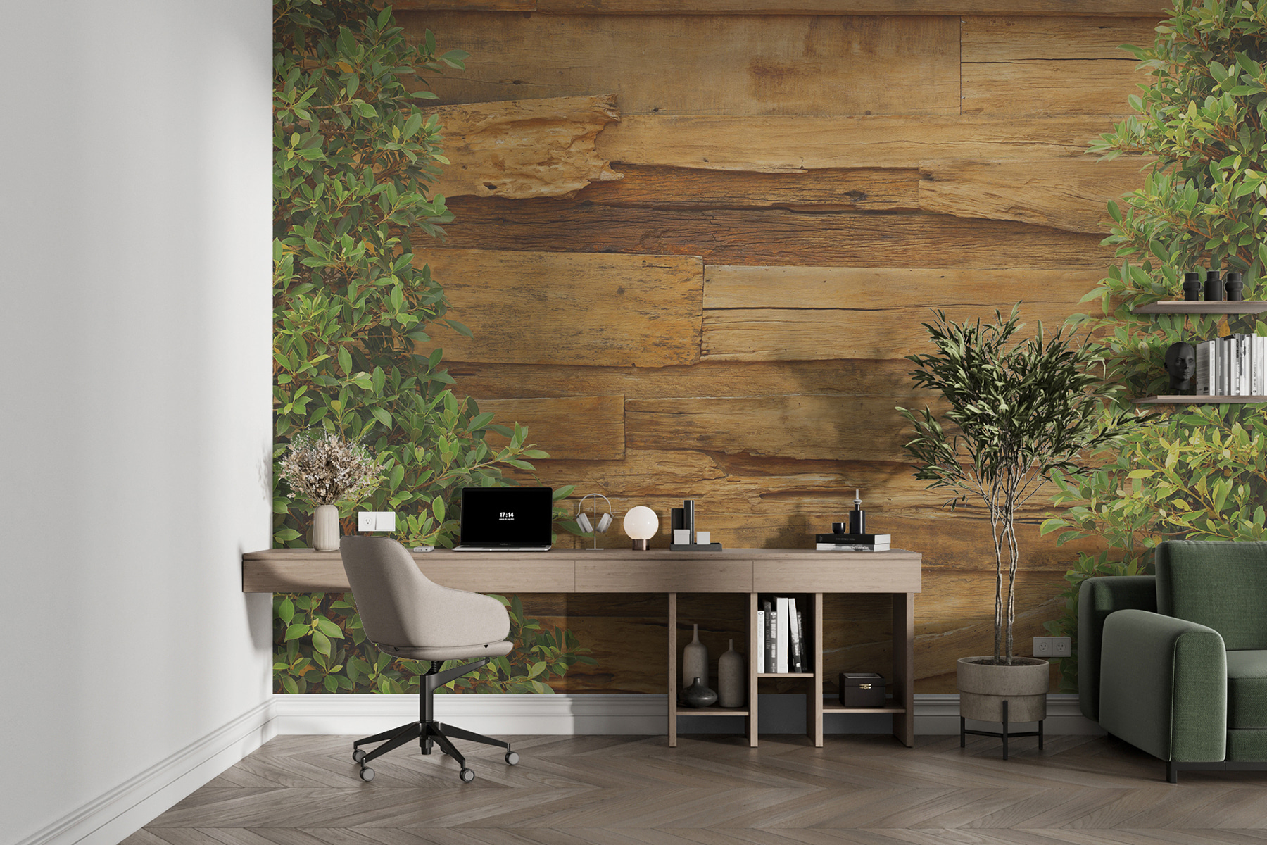 Valokuvatapetit Ruskea, puu ja ruoho u21117 - Uwalls.fi